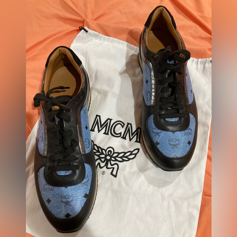 Authentic Mcm Visetos Jogers Sneakers - Gem